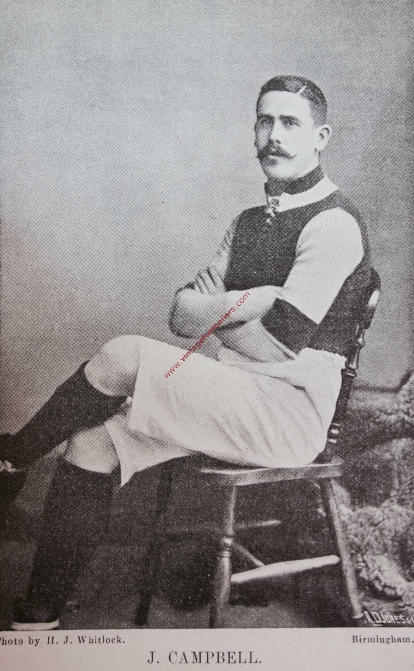 Campbell Johnny Image 2 Aston Villa 1896 - Vintage Footballers