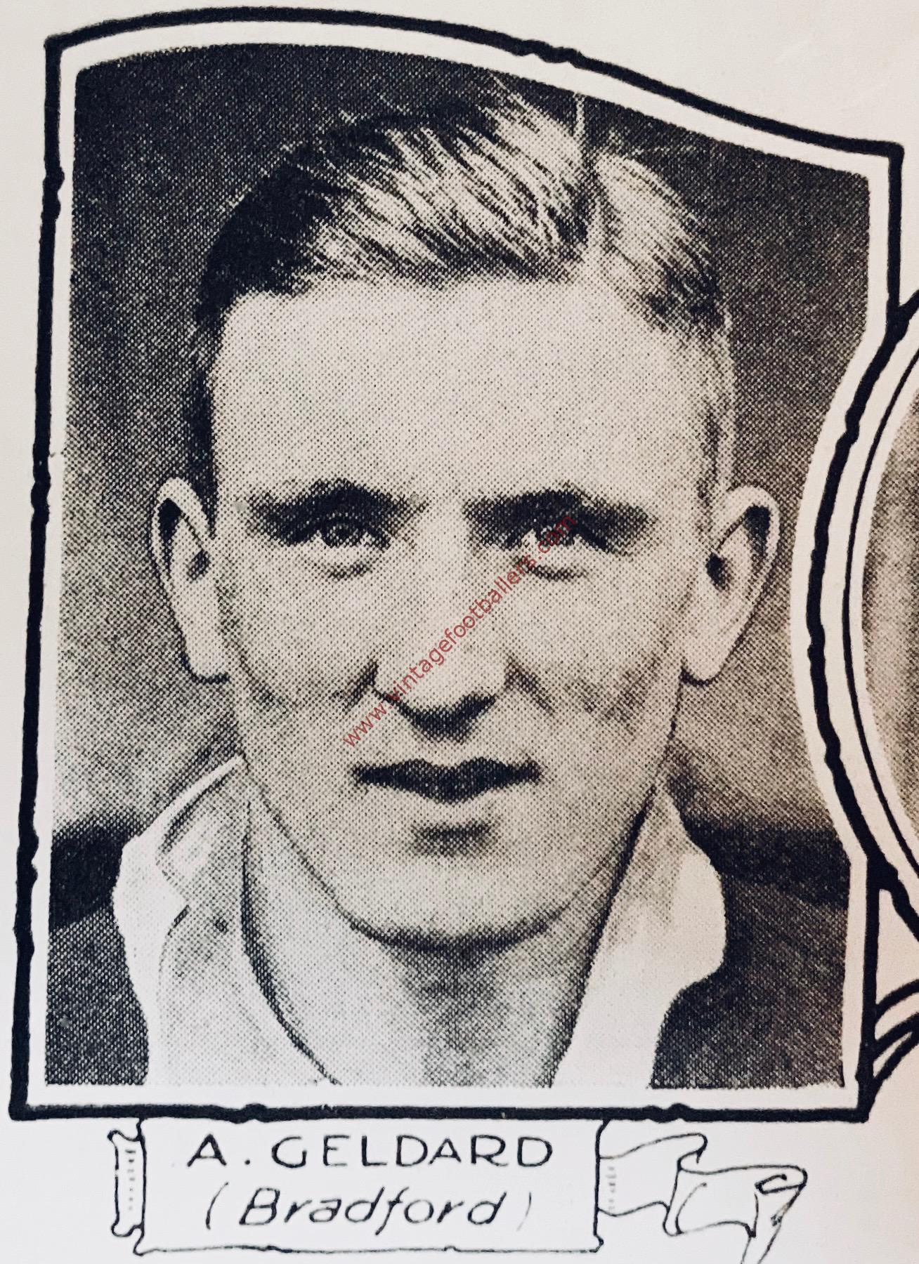 Geldard Albert Image 1 Bradford Park Avenue 1932 - Vintage Footballers