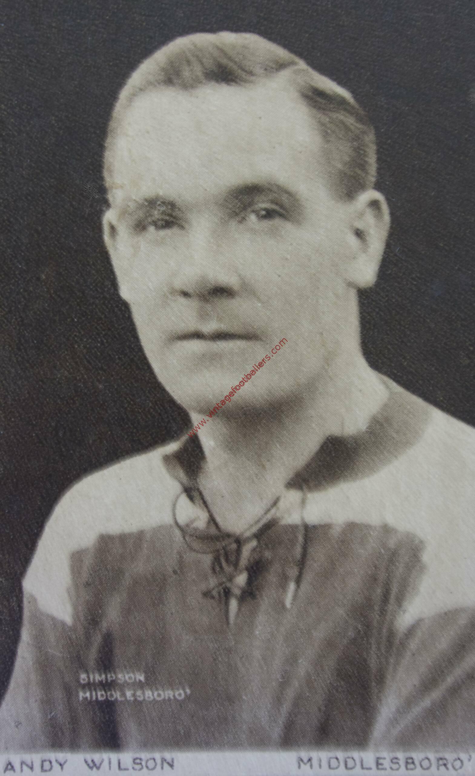 Wilson Andy Image 4 Middlesbrough 1923 - Vintage Footballers