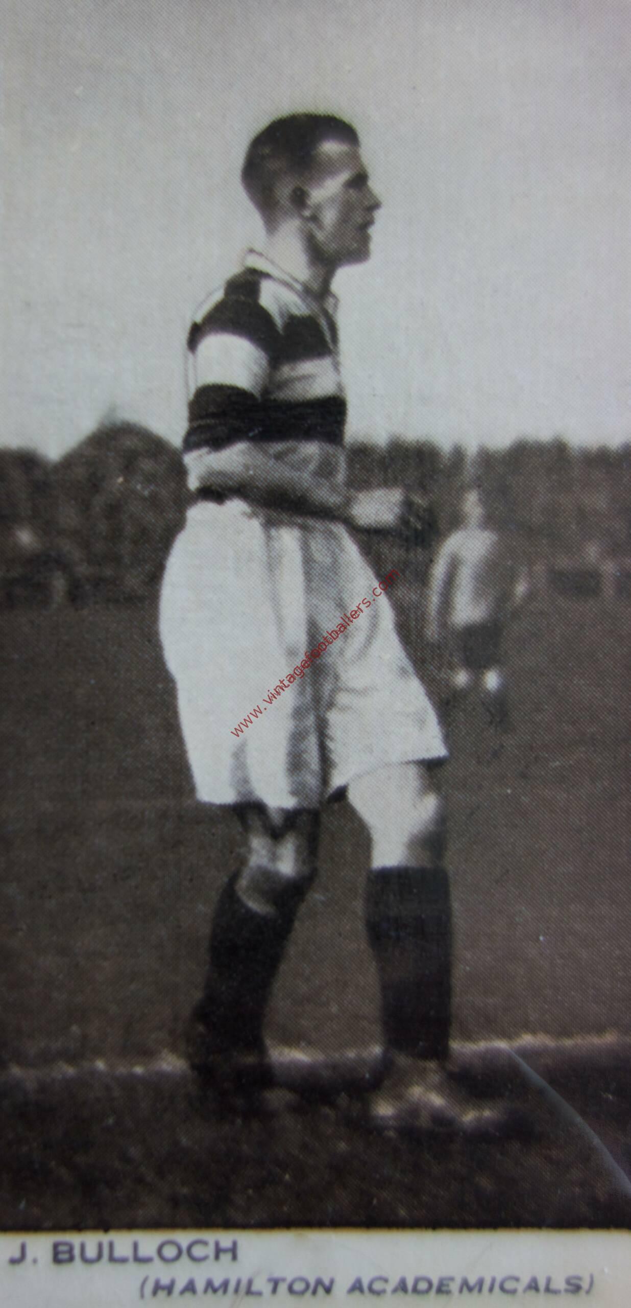 Bulloch James Image 1 Hamilton Academical 1935 - Vintage Footballers