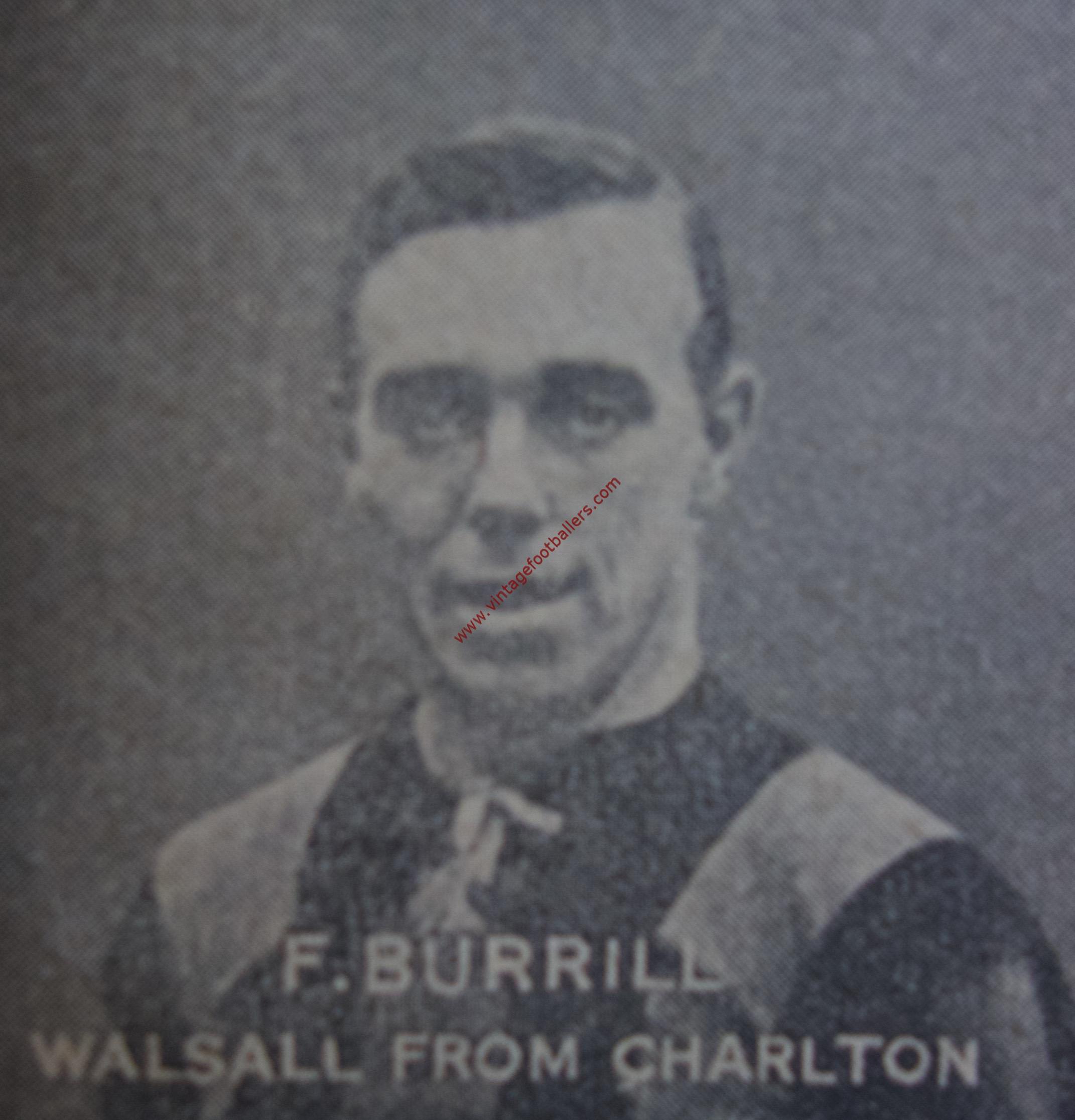Burrill Frank Image 2 Wolverhampton Wanderers 1922 - Vintage Footballers