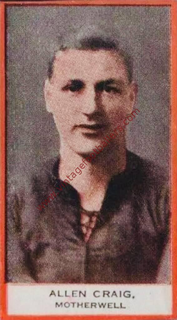 Craig Allan Image 2 Motherwell 1932 - Vintage Footballers