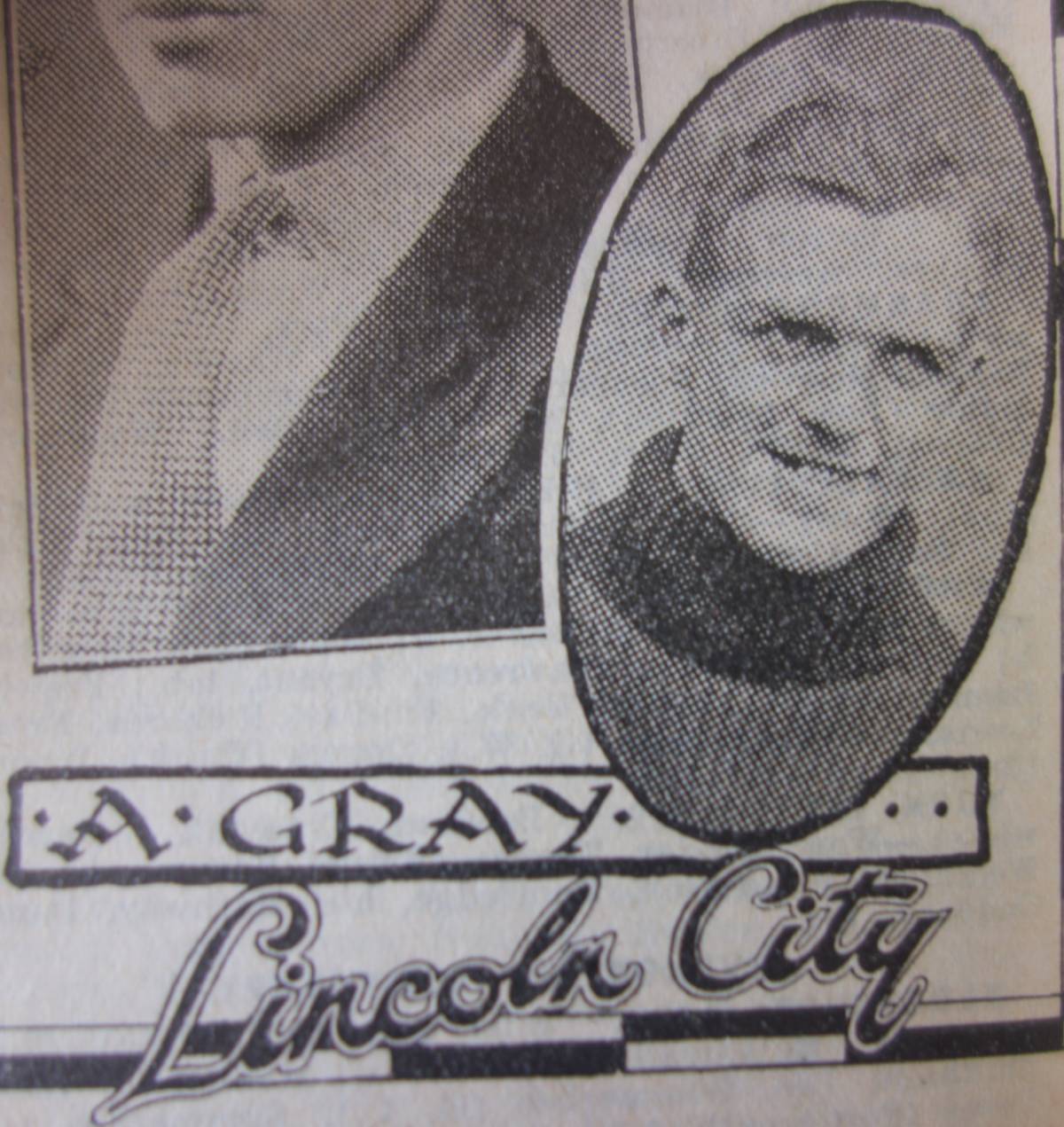 Gray Alf Image 1 Lincoln City 1934 - Vintage Footballers