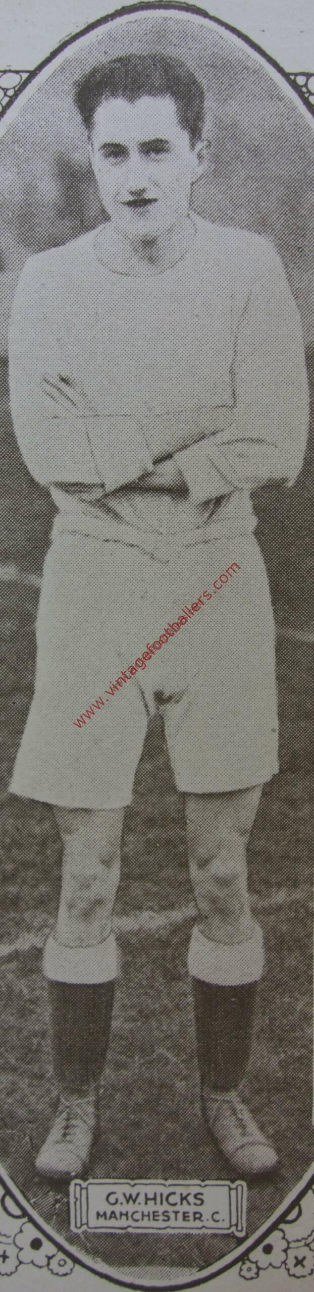 Hicks George Image 4 Manchester City 1926 - Vintage Footballers