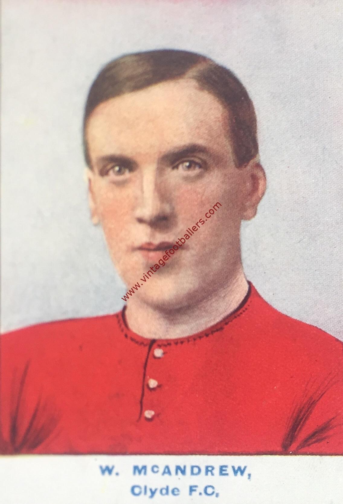 McAndrew Willie Image 3 Clyde 1913 - Vintage Footballers