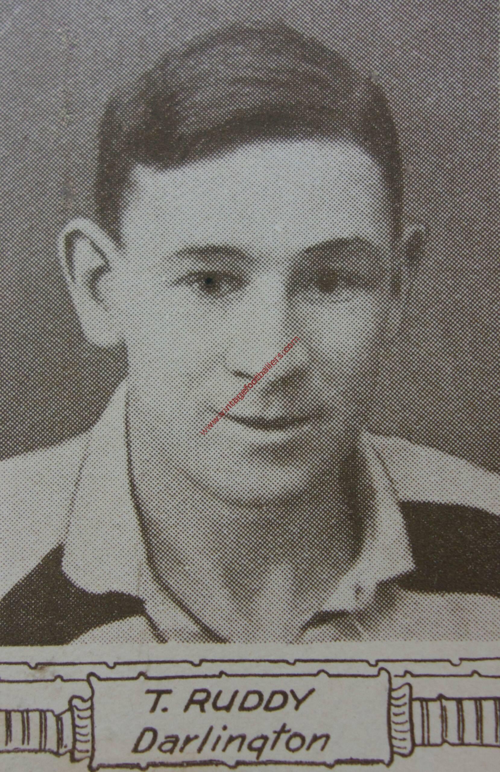 Ruddy Tom Image 1 Darlington 1927 - Vintage Footballers