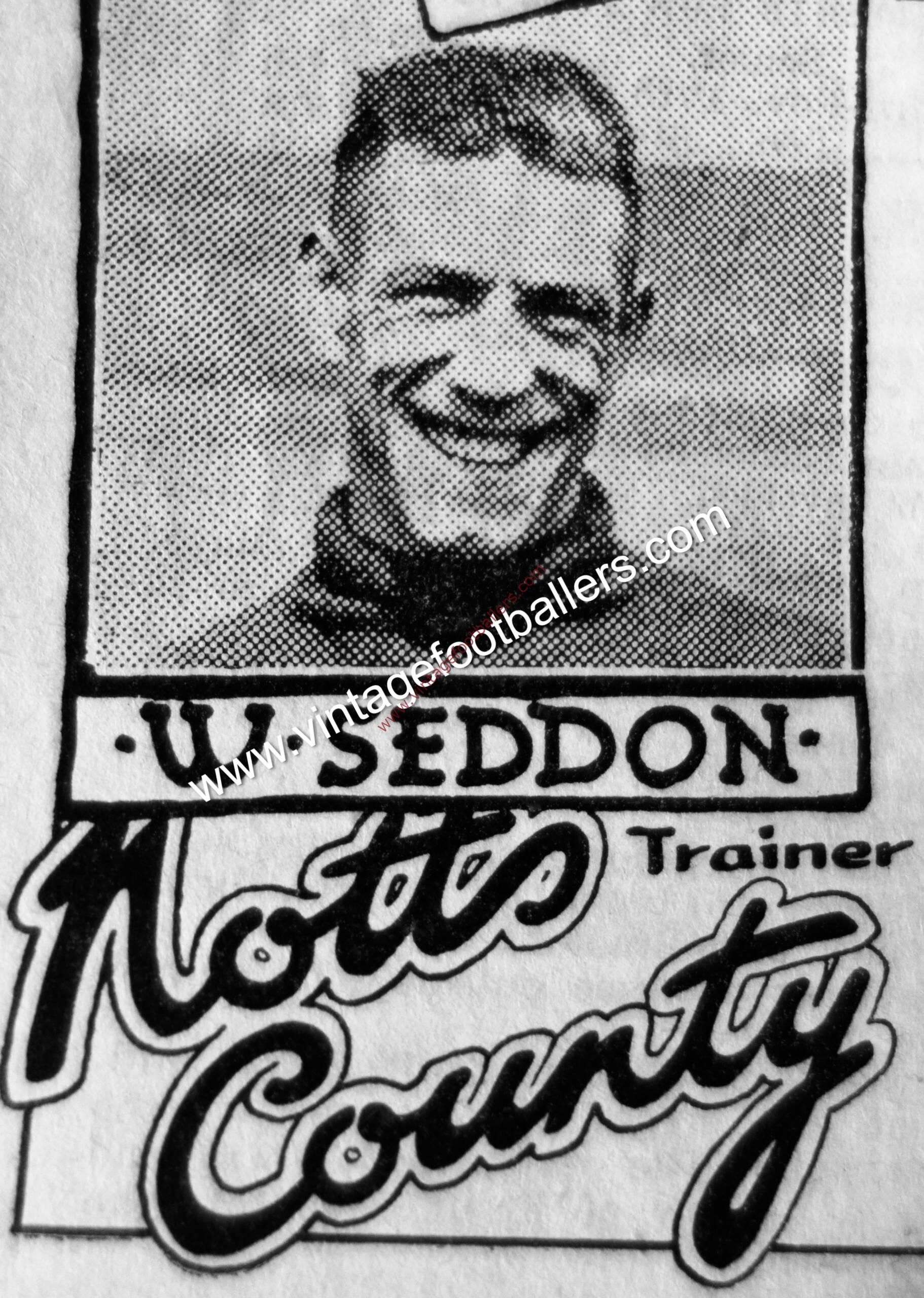 Seddon Bill Image 2 Notts County Trainer 1934 - Vintage Footballers