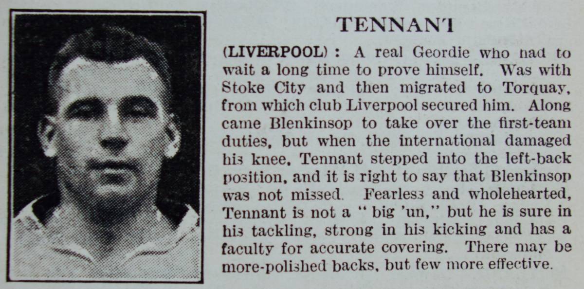 Tennant Jack Image 1 Liverpool 1935 - Vintage Footballers