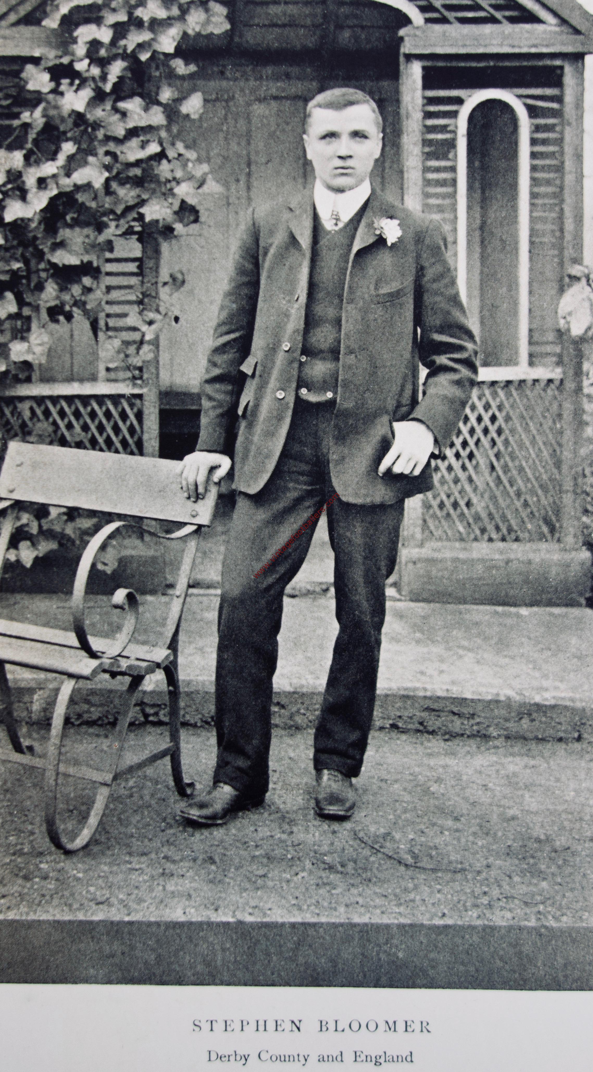 Bloomer Steve Image 12 Derby County 1905 - Vintage Footballers