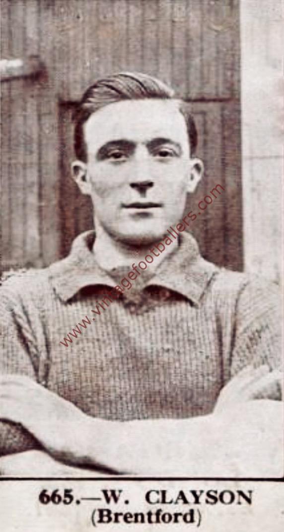 Clayson Billy Image 2 Brentford 1922 - Vintage Footballers