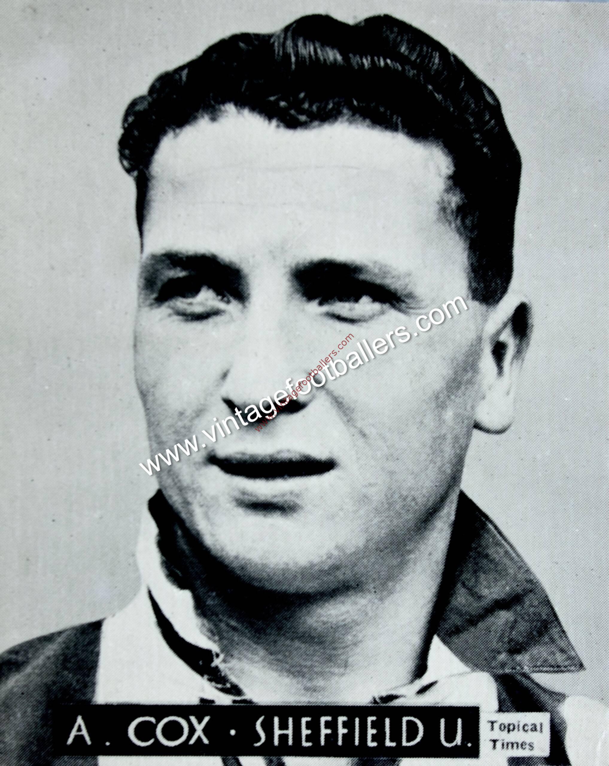 Cox Albert Image 2 Sheffield United 1938 - Vintage Footballers